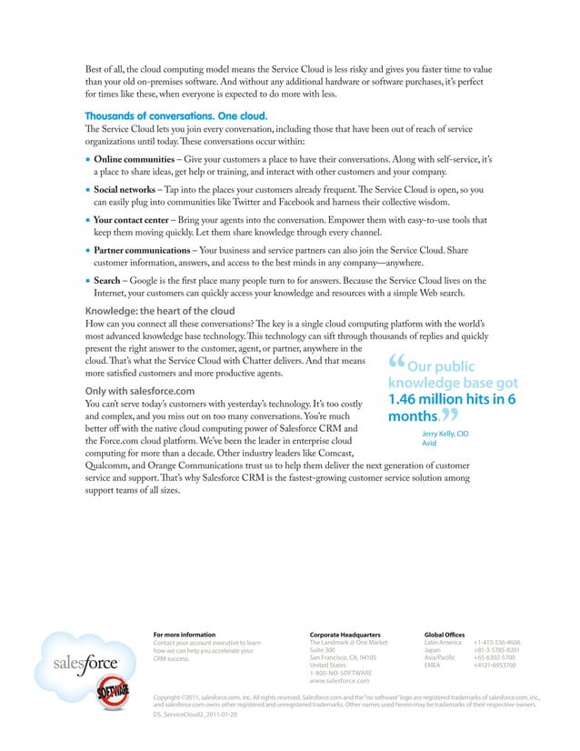 Service Cloud Datasheet | PDF