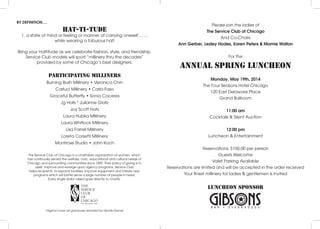 Service Club of Chicago Presents "Hattitude 2014" on May 19th @ The ...