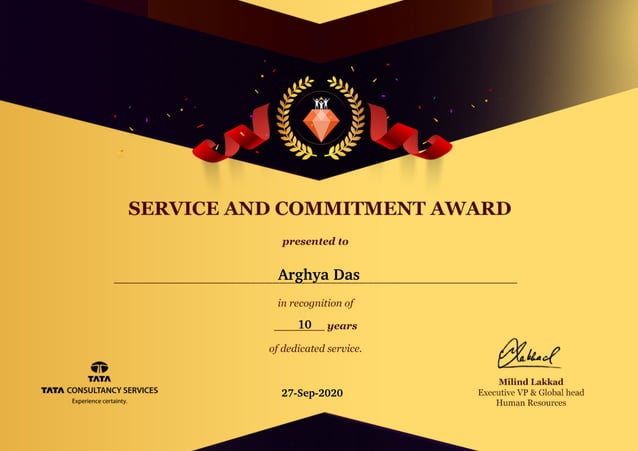 Service & commitment__award_10 years | PPT