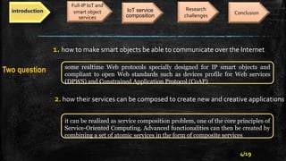 Service composition for IP smart object using realtime Web protocols | PPT