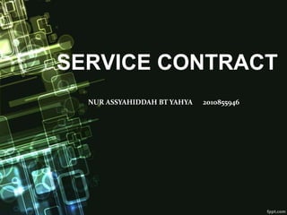Service contrat ppt / BSB | PPTX | Business | Business and Finance