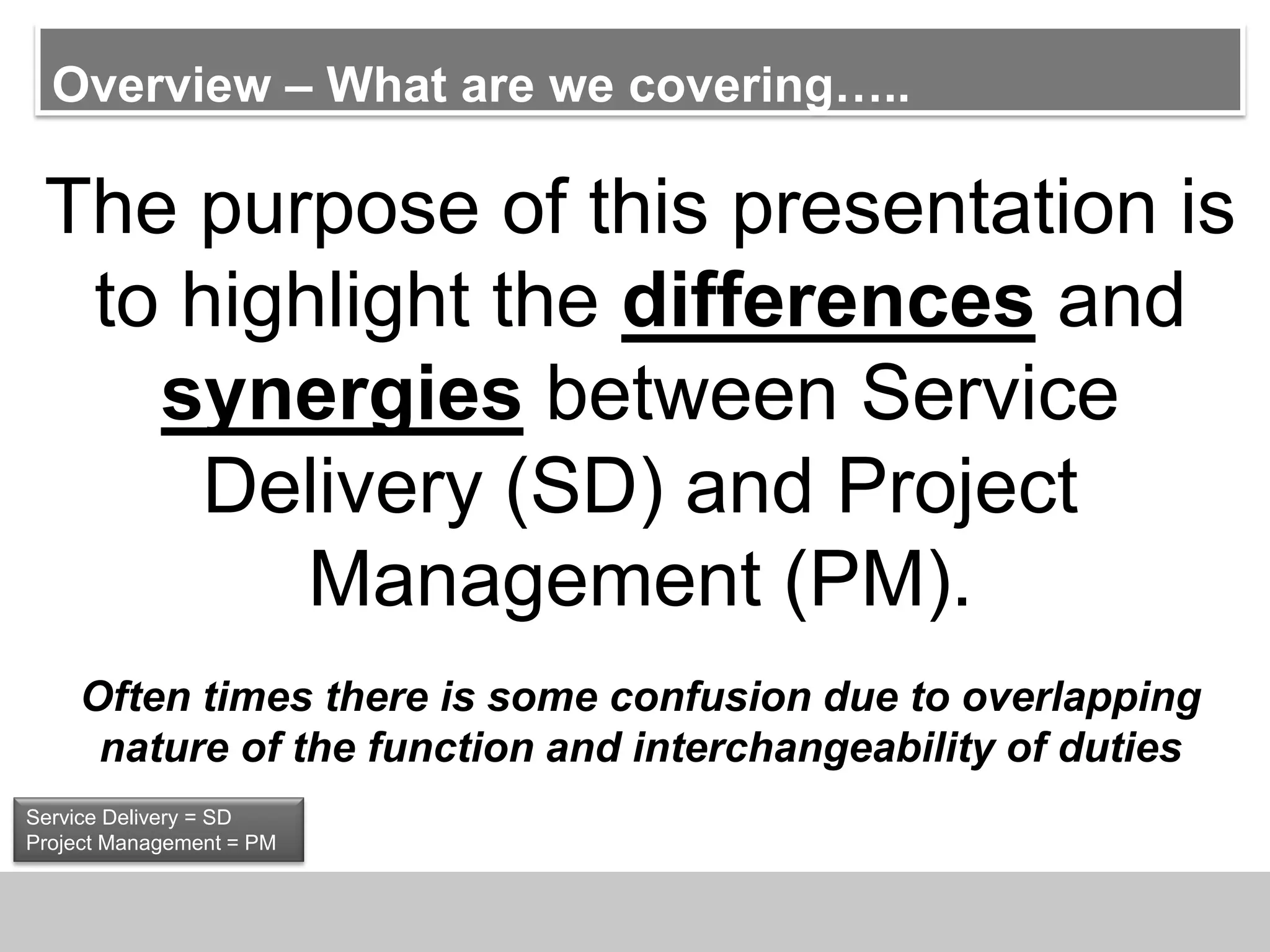 Service delivery and Project management | PDF
