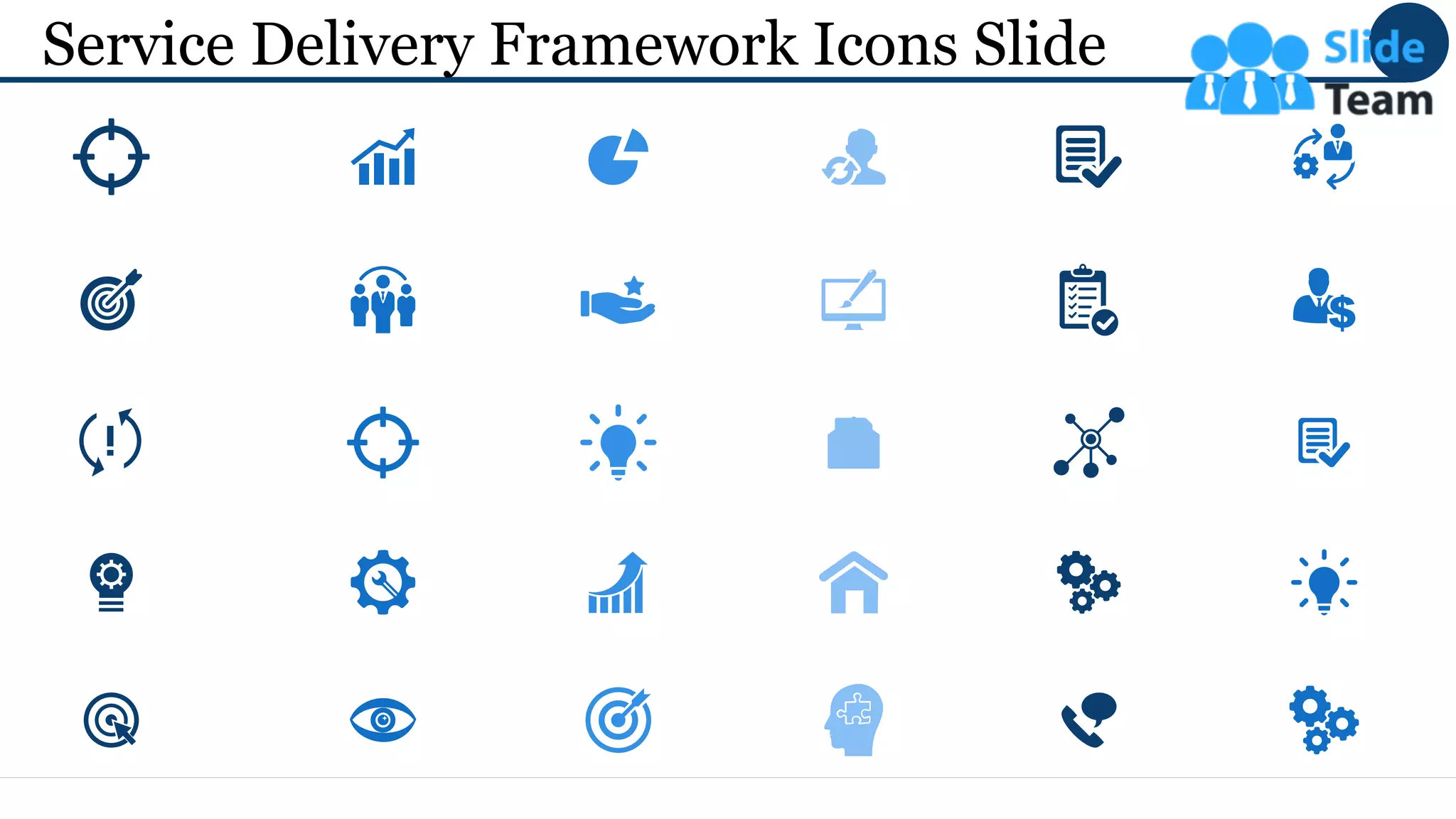 Service Delivery Framework Icons Slide Ppt Powerpoint Presentation File Deck | PPT