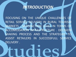 Service delivery in tourism | PPTX