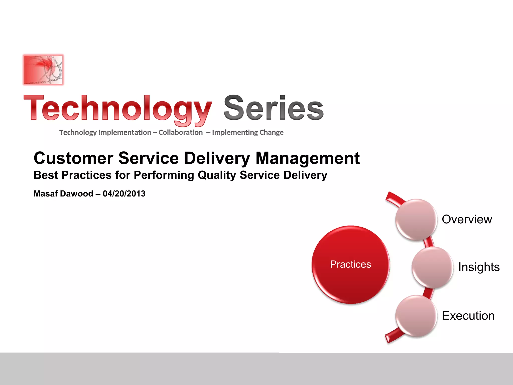 Service delivery management | PDF