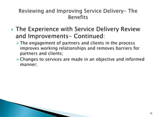 Service Delivery Review Fournier Consulting Services | PDF
