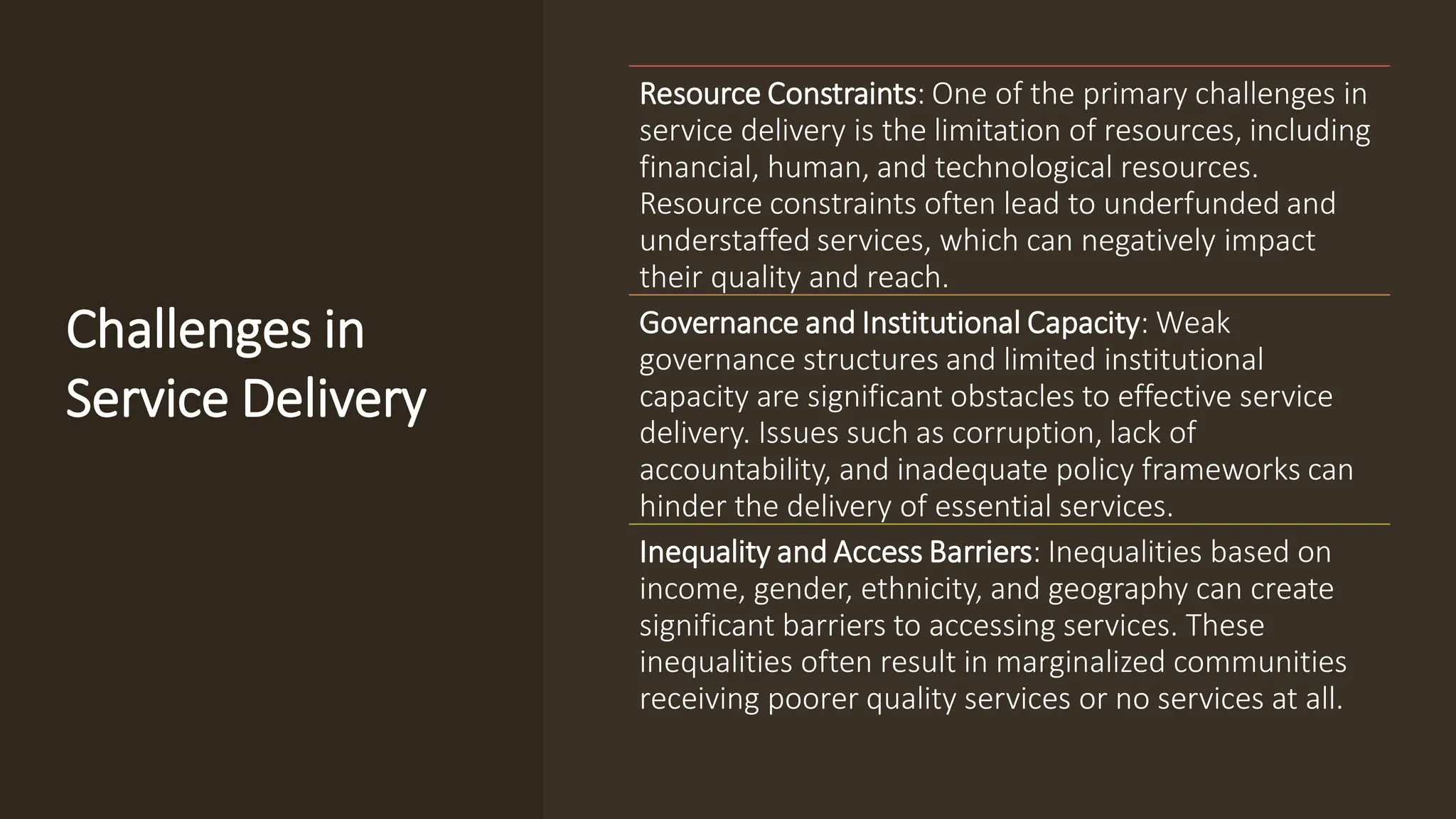 Public Administration: Service Delivery System | PDF