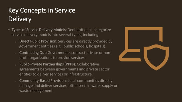 Public Administration: Service Delivery System | PDF