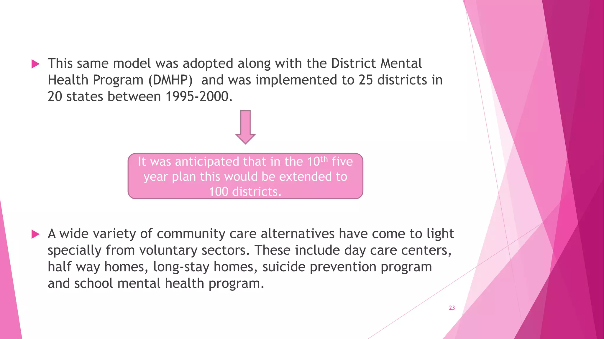 Service delivery system of mental health in india | PPTX