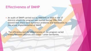 Service delivery system of mental health in india | PPTX