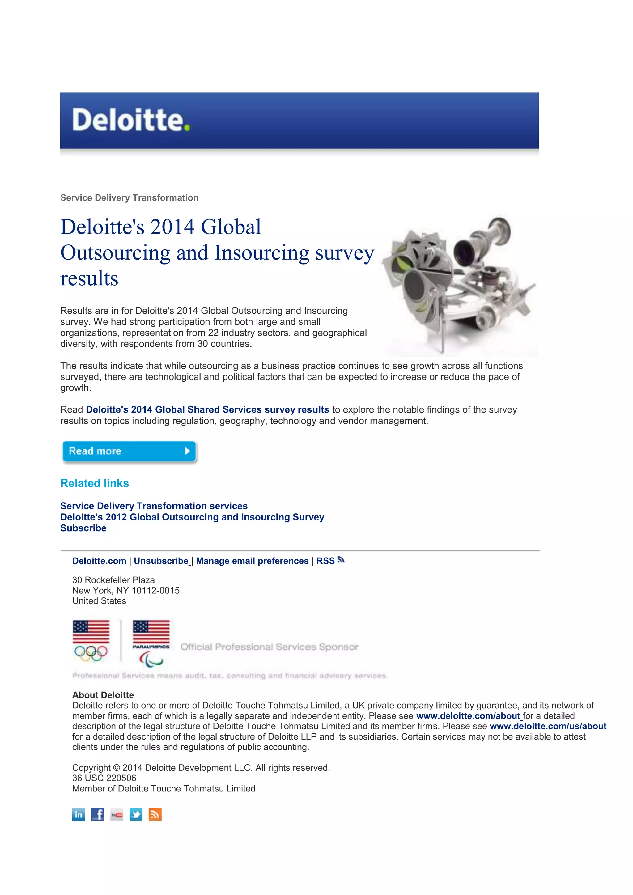 DELOITTE SERVICE DELIVERY TRANSFORMATION | PDF