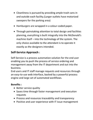 Service Design, features of Production Line Approach. www.unitedworld ...