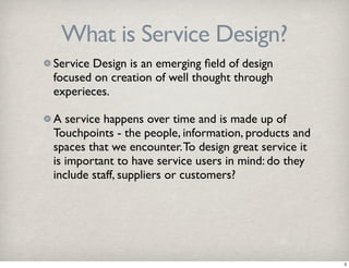 Service design - Introduction | PDF