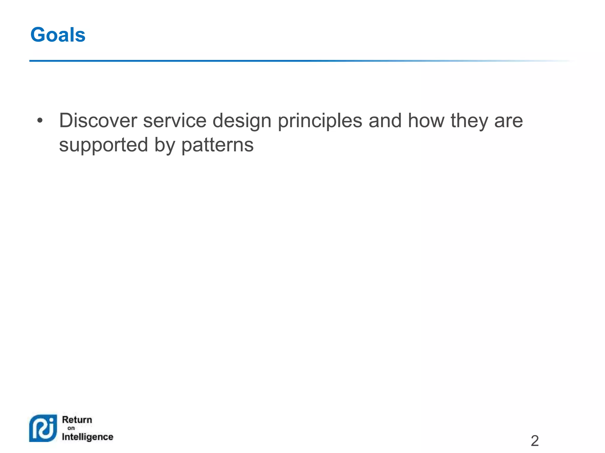 Service Design Principles and Patterns | PPTX