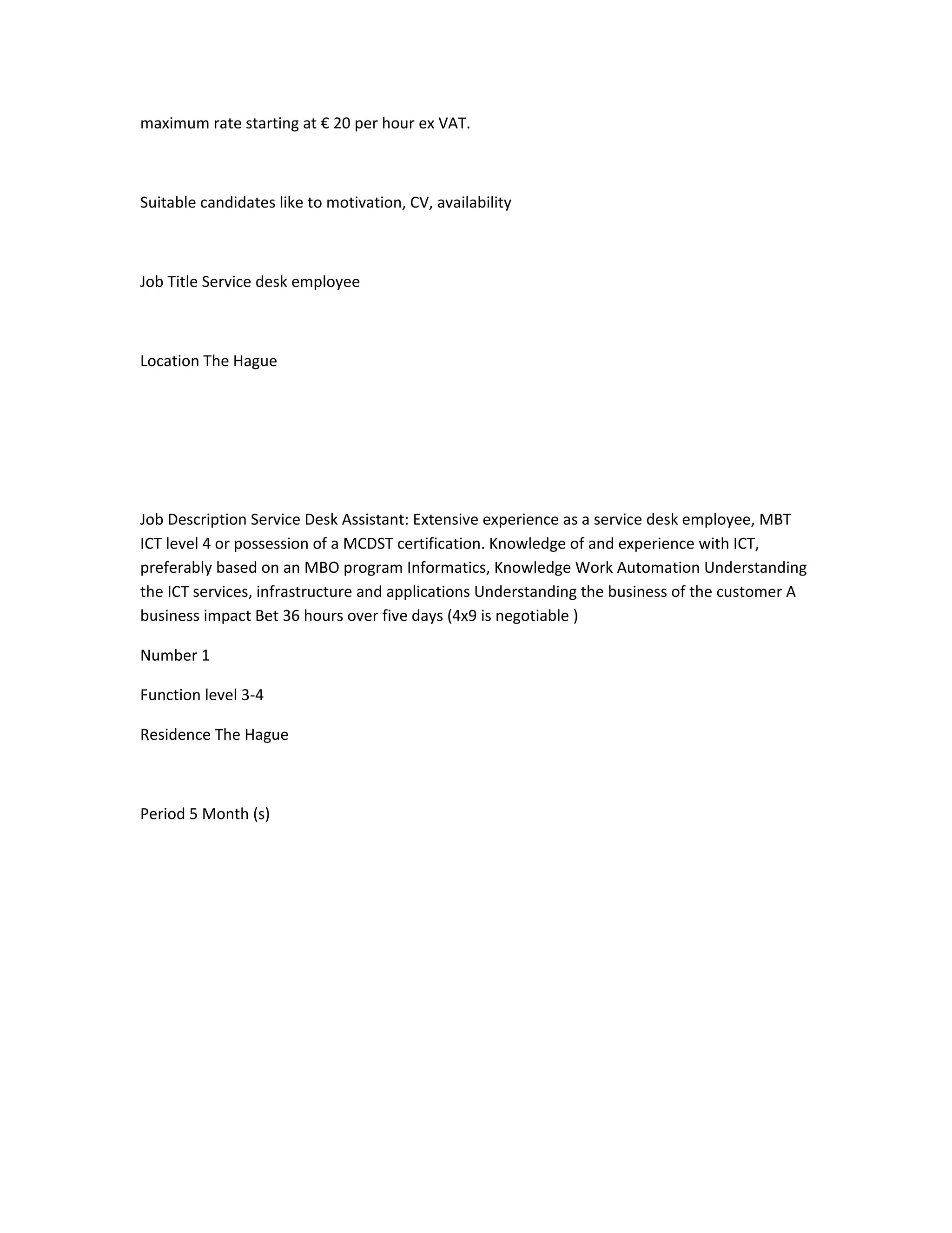 Service Desk Employee | RTF