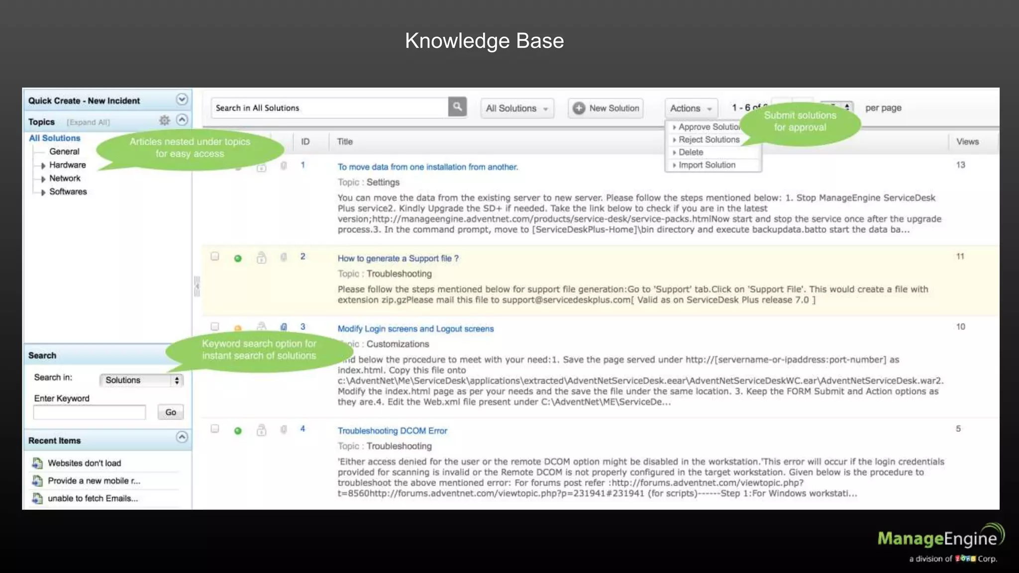 ServiceDesk Plus Overview Presentation | PPTX