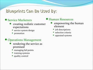 Service development,design and blue printing | PPT