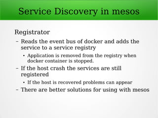 Service discovery in mesos | PPT