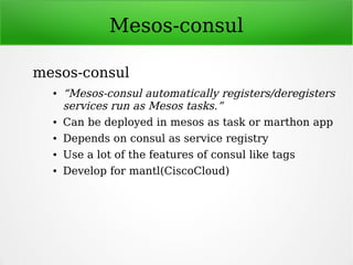 Service discovery in mesos | PPT