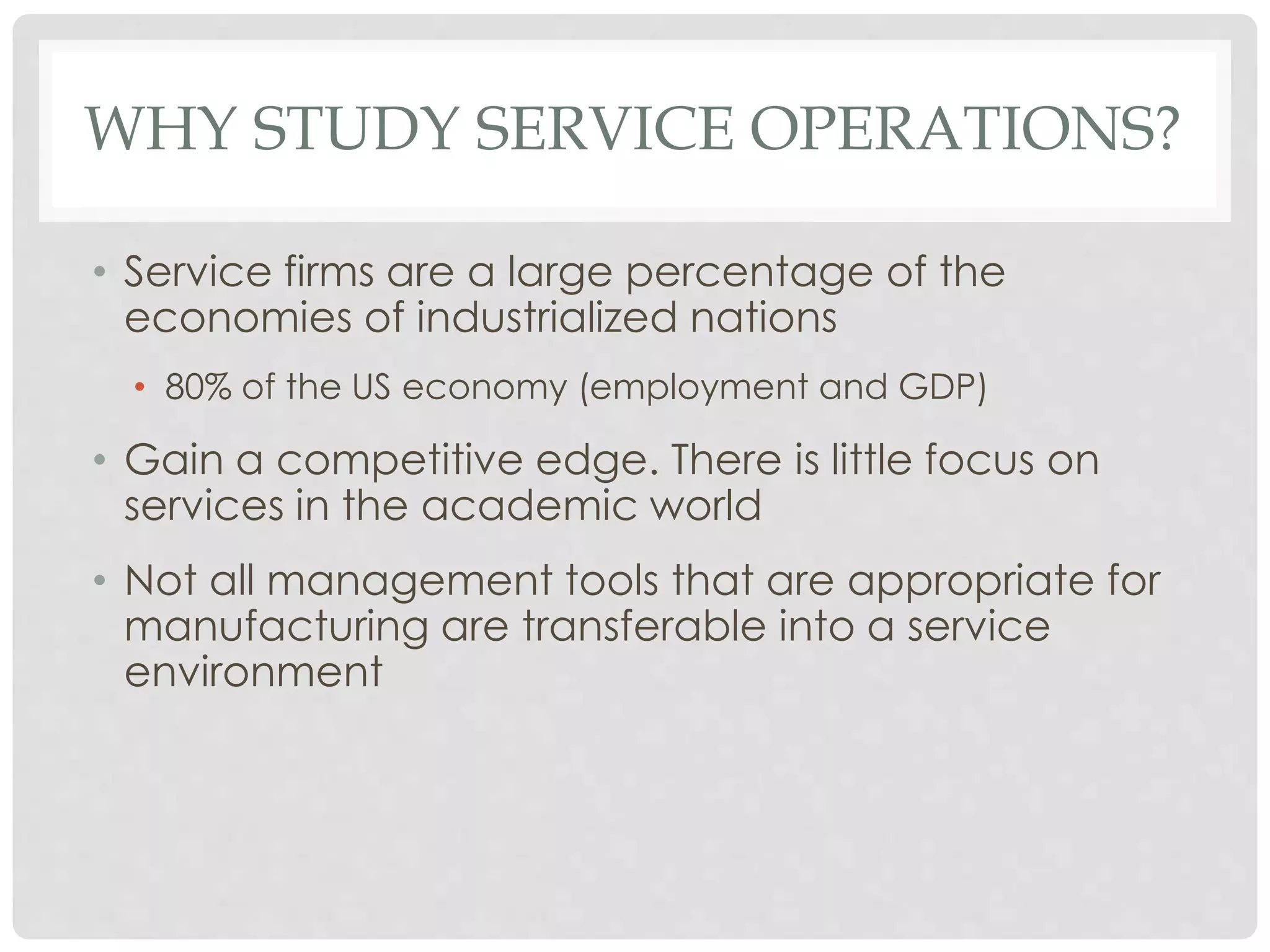 role of service in an economy | PPTX