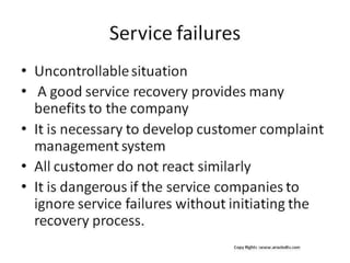 Service failure and recovery | PPTX
