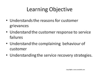 Service failure and recovery | PPTX