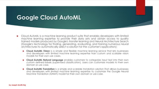 Google Cloud Platform - Service Glossary | PDF