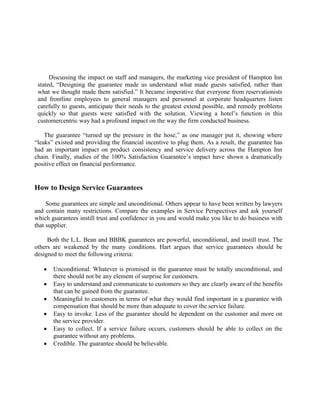 Service guarantees | DOCX