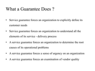 Service guarantees | PPTX