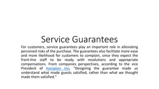 Service guarantees | PPTX