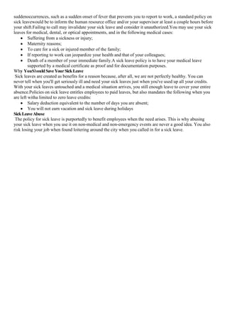 Service incentive leave | DOCX