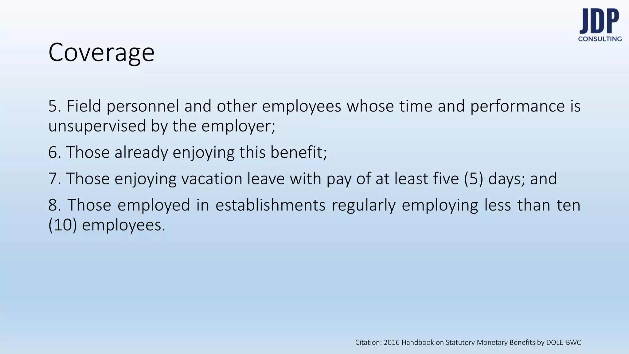 Service Incentive Leave | PPT