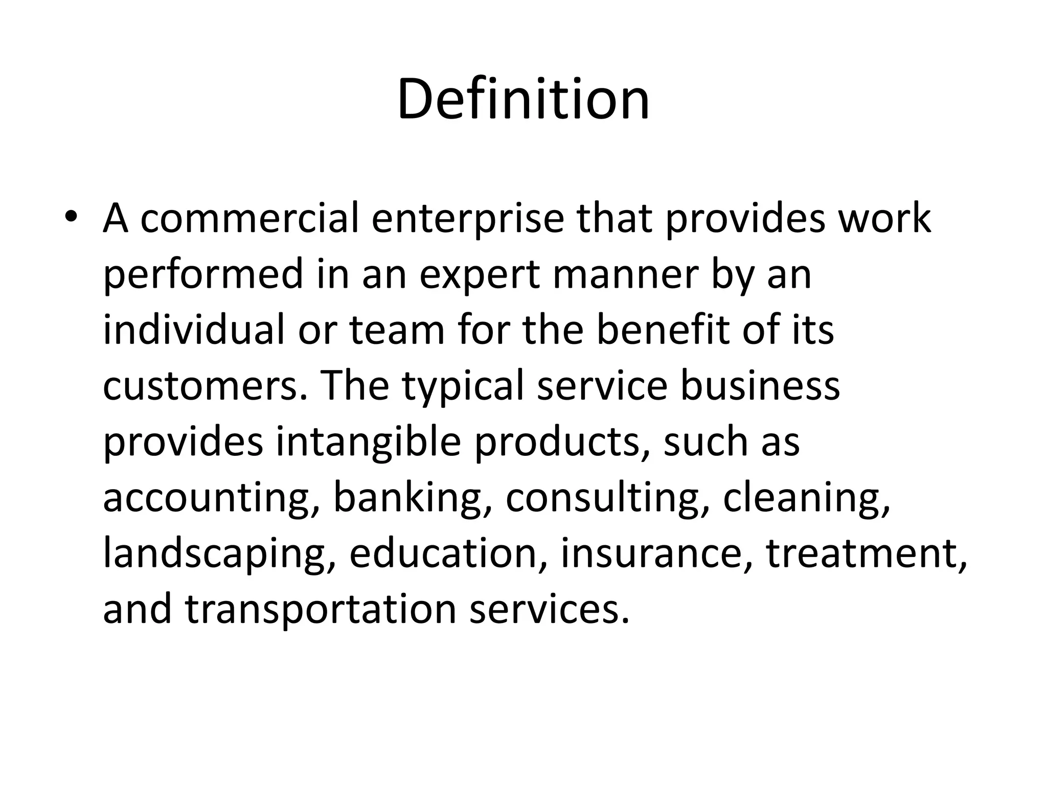 Service Industries | PPTX