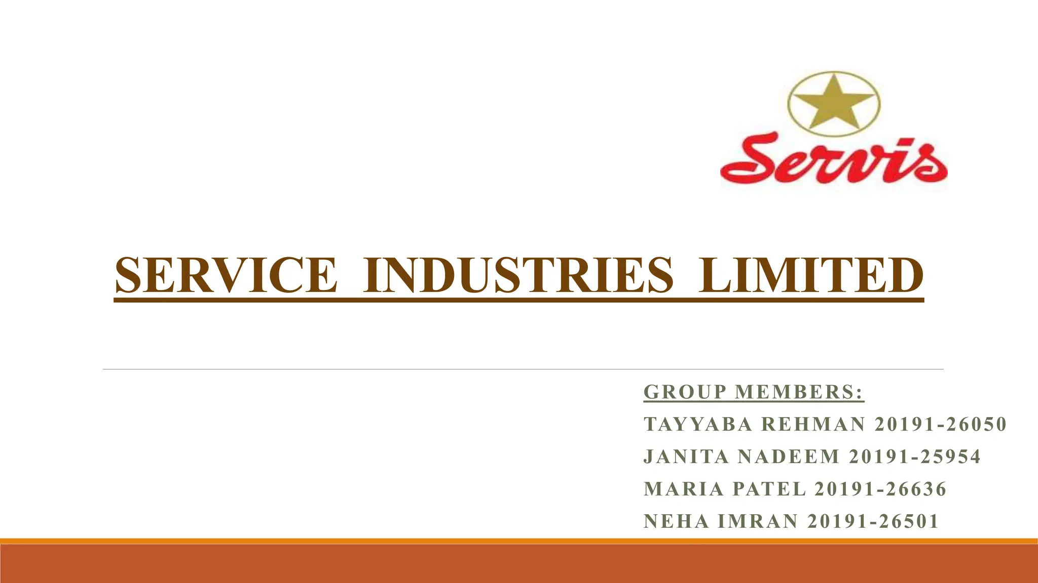 Service Industries Limited. Corporate Law..pptx