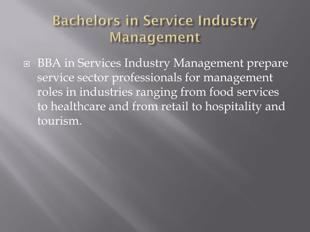 Service industry management | PDF
