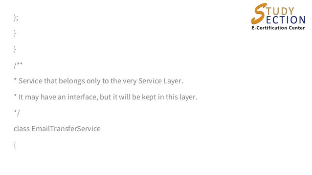 Service Layer in PHP | StudySection | PPTX