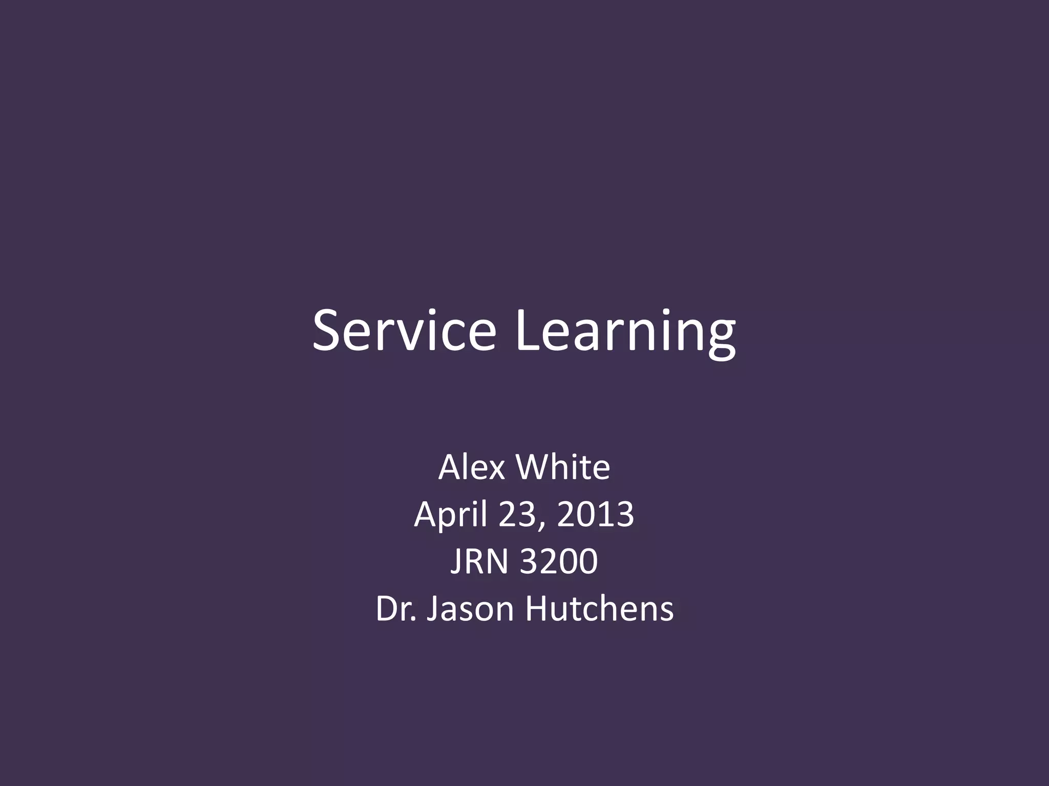 Service learning | PPT
