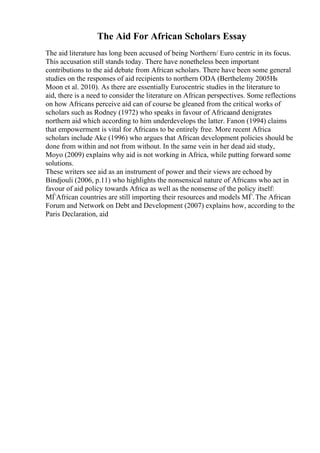 Service Learning Essay Example | PDF