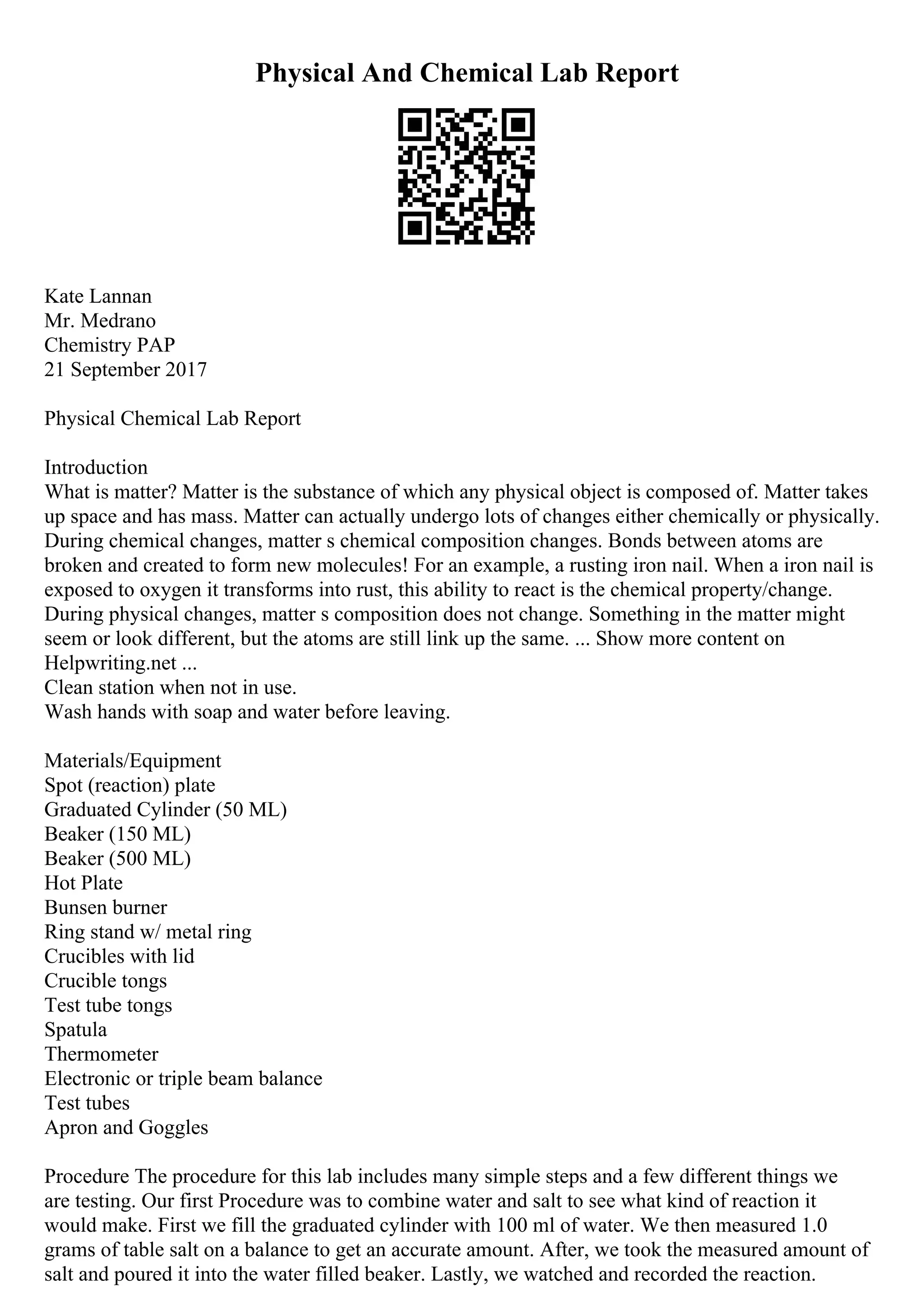 Service Learning Essay Examples | PDF | Science