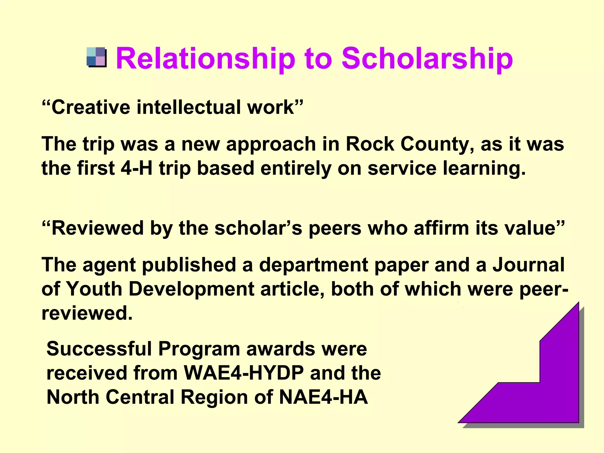 Changing Lives through Service Learning | PPT