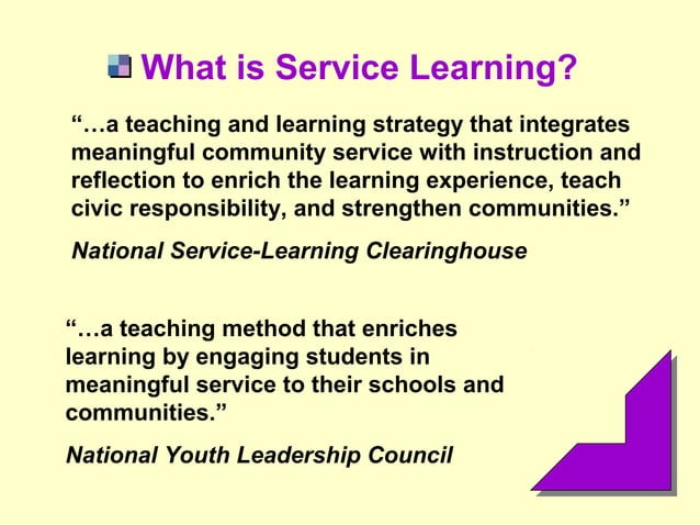 Changing Lives through Service Learning | PPT