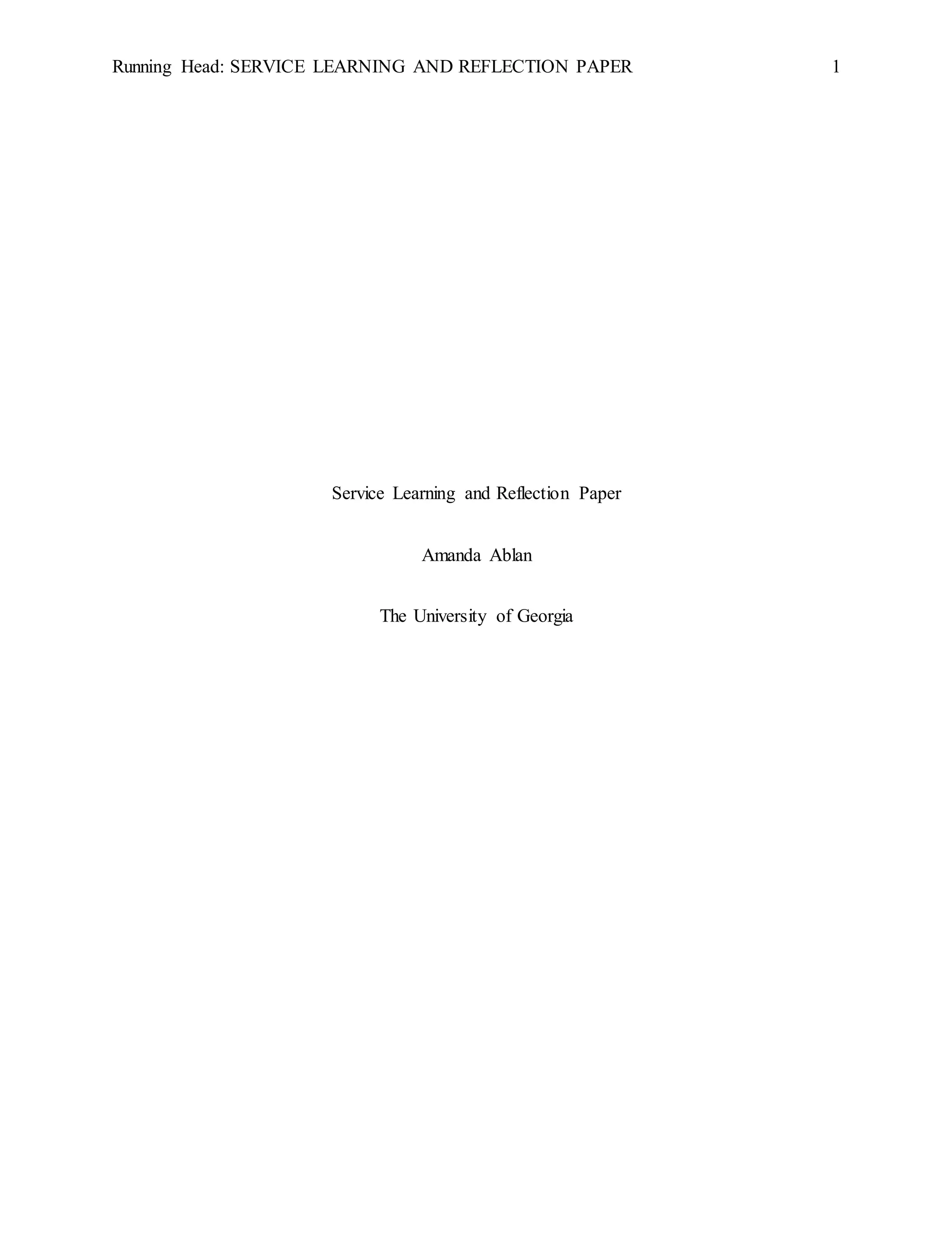 Service Learning Paper | DOCX