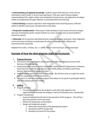 Service Learning Program Proposal | PDF