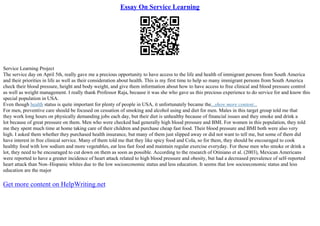 Service Learning Project | PDF