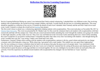 Service Learning Project | PDF