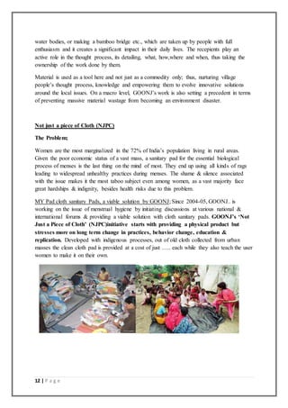 PROJECT REPORT ON NGOS (GOONJ & SAVE THE CHILDREN) | DOCX