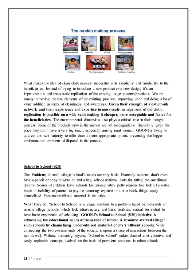 PROJECT REPORT ON NGOS (GOONJ & SAVE THE CHILDREN) | DOCX