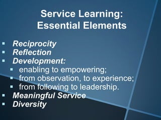 Service learning teacher academy | PPTX