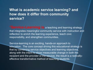 Service learning teacher academy | PPTX