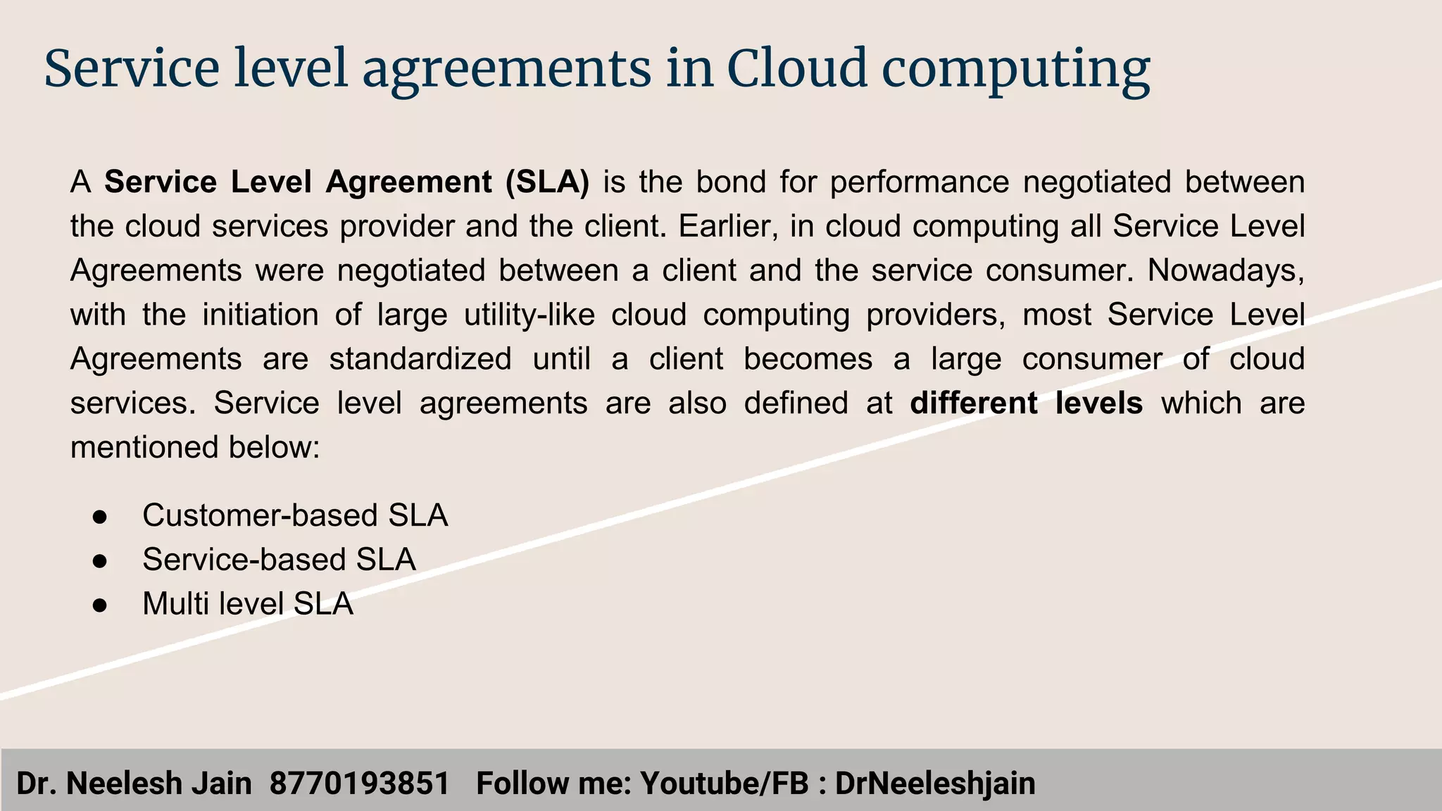 Service level agreement in cloud computing an overview | PPTX